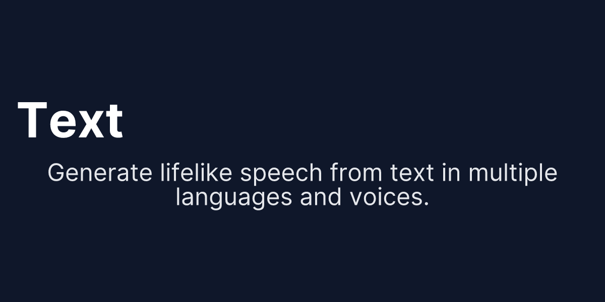 Text - Text To Speech OpenAI API